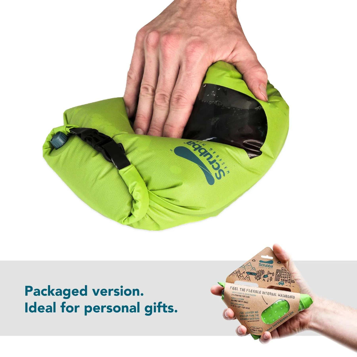 Scrubba Wash Bag MINI - portable travel & camp washing machine - Gift ...